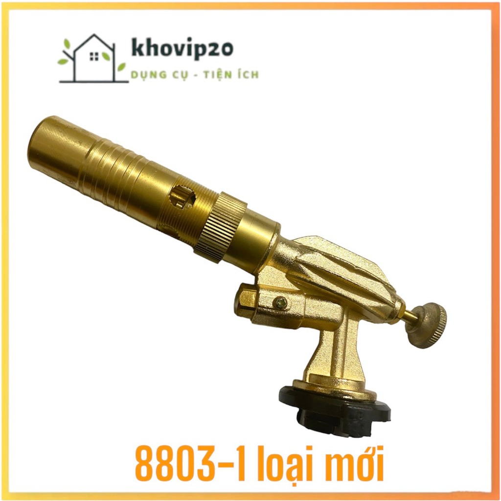 Khò gas mini đồng 8803-1 loại mới, nòng khò dài, nhiệt mạnh, có phụ ...