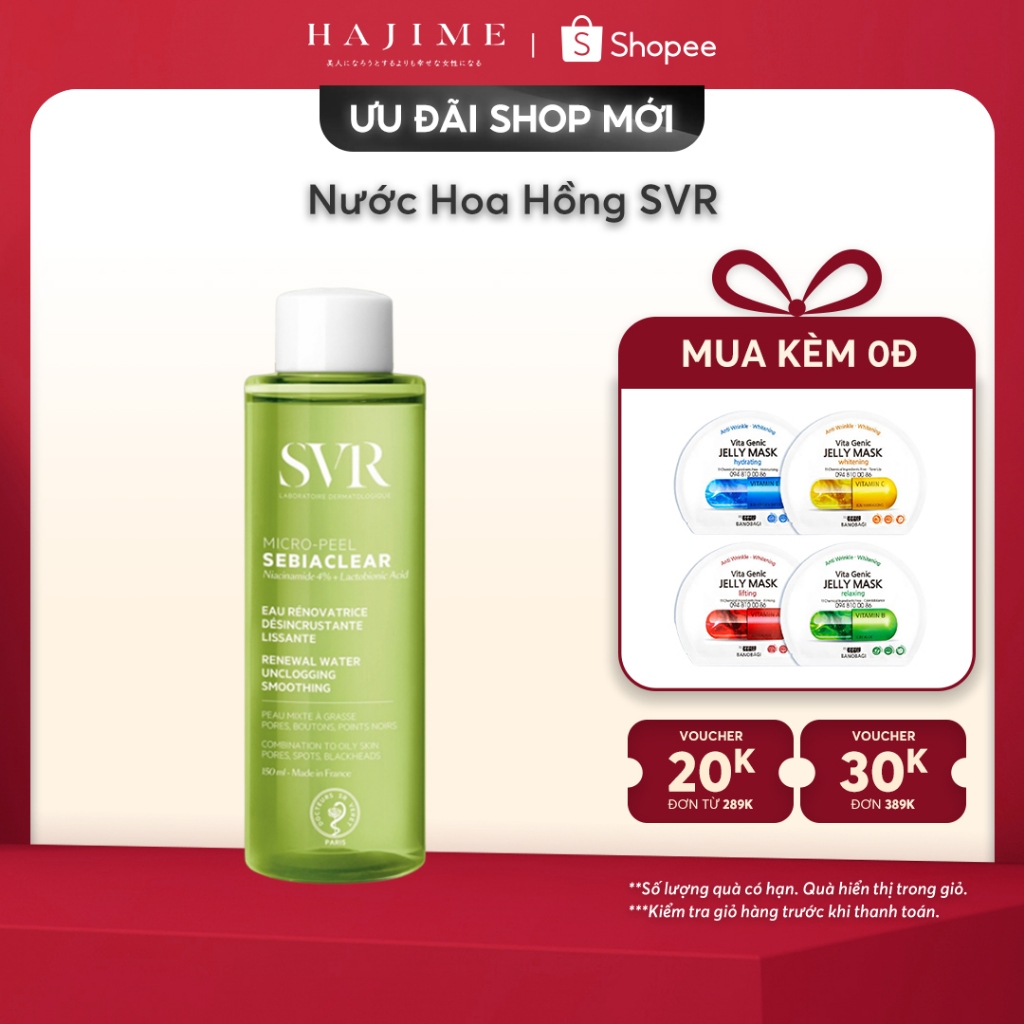 Toner SVR Sebiaclear Micro-peel Giảm Mụn, Se Khít Lỗ Chân Lông HAJIME ...