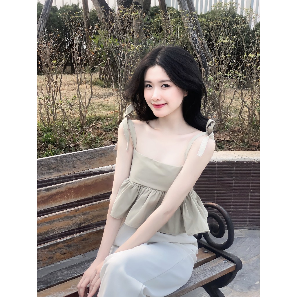 Áo 2 dây baby tee Shirt dáng xòe babydoll xixeoshop - v415 | Shopee Việt Nam