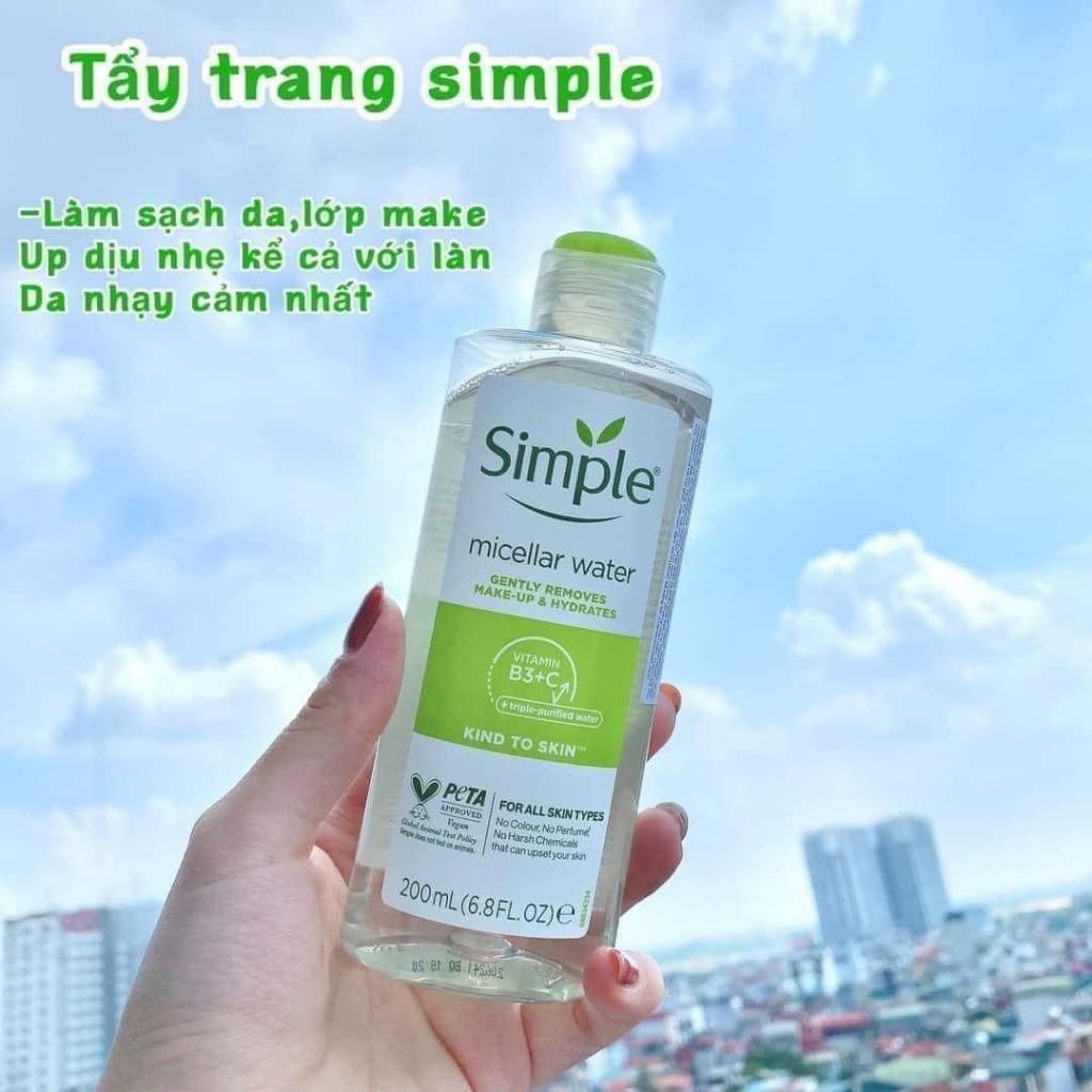 NƯỚC TẨY TRANG SIMPLE KIND TO SKIN MICELLAR CLEANSING WATER 200ML ...