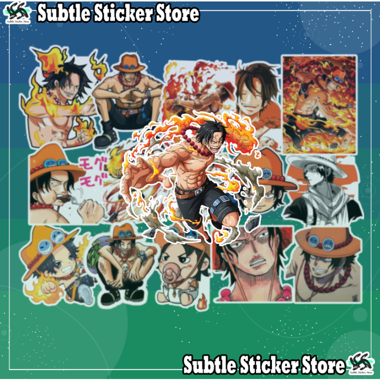 [One Piece] - Set 10/15 Sticker Ace / Portgas D. Ace anime/manga One ...