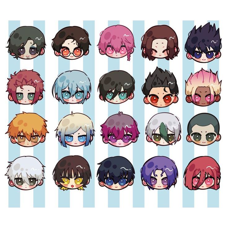 Sticker, hình dán Anime Blue Lock char Kaiser, Nagi, Rin, Bachira ...