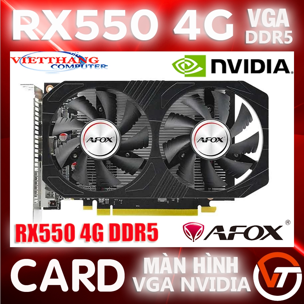 Card Màn Hình - VGA Afox RX550 4G GDDR5 2 Fan Like New đẹp như mới ( Cũ ...