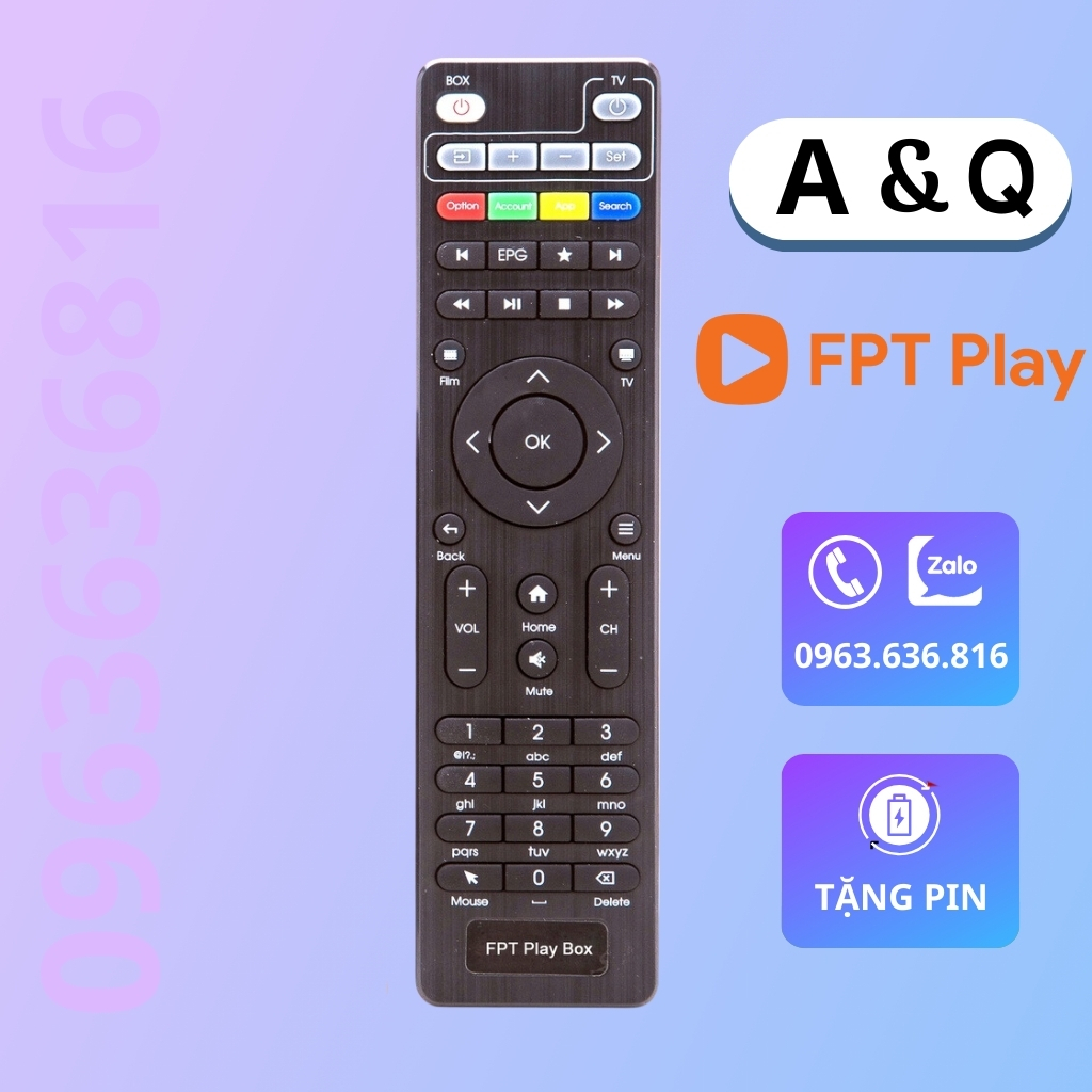 Remote đầu thu FPT Play Box - Điều khiển đầu thu FPT Play Box hàng mới ...