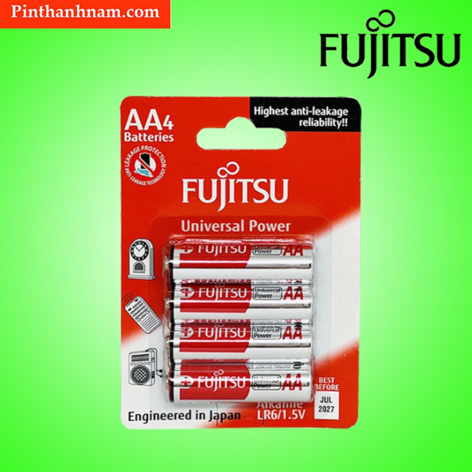 Vỉ 4 Pin AA Fujitsu alkaline LR6 Chính Hãng Dung Lượng Cao | Shopee ...
