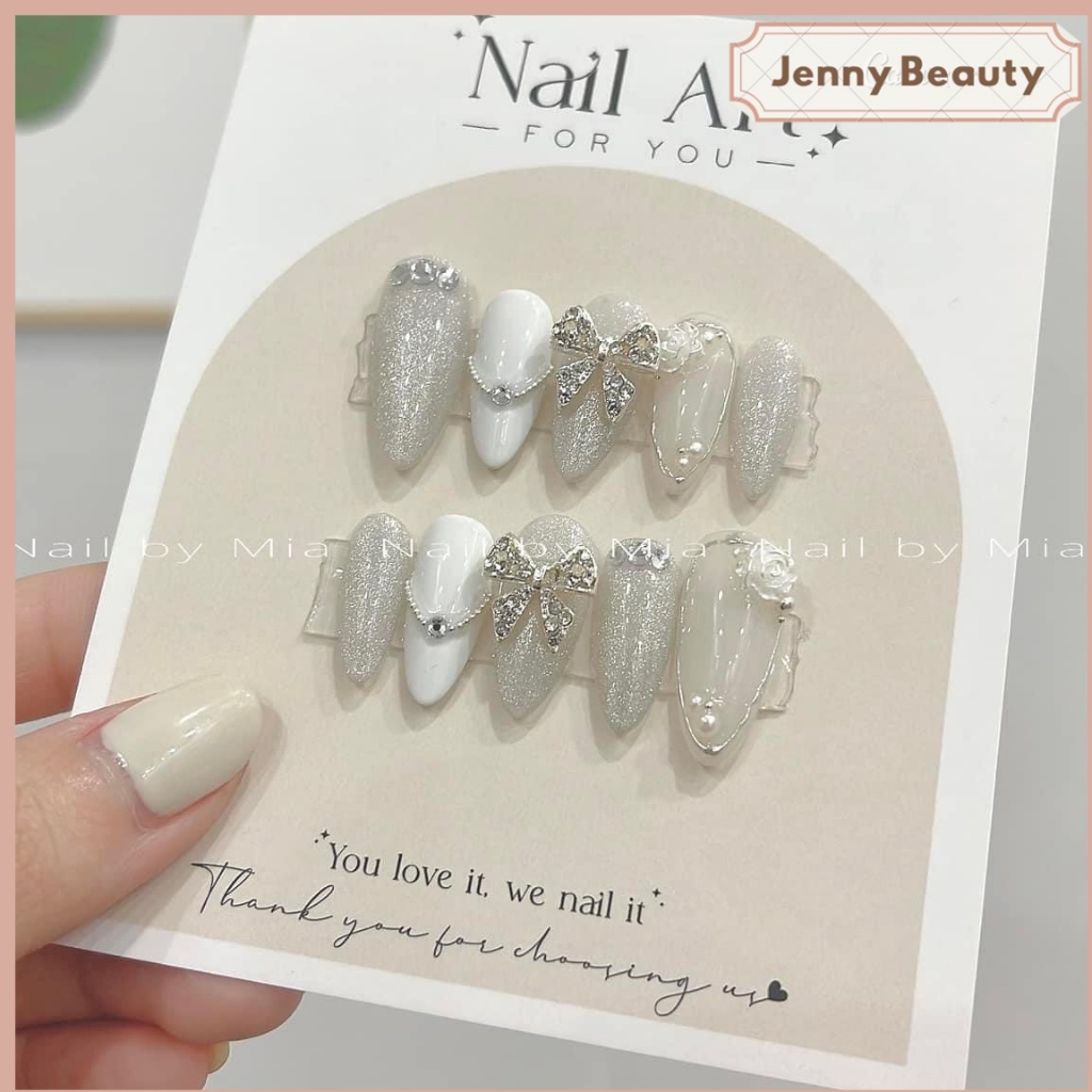 Móng tay giả Nail Box Jenny thiết kế đơn giản - JB147 | Shopee Việt Nam