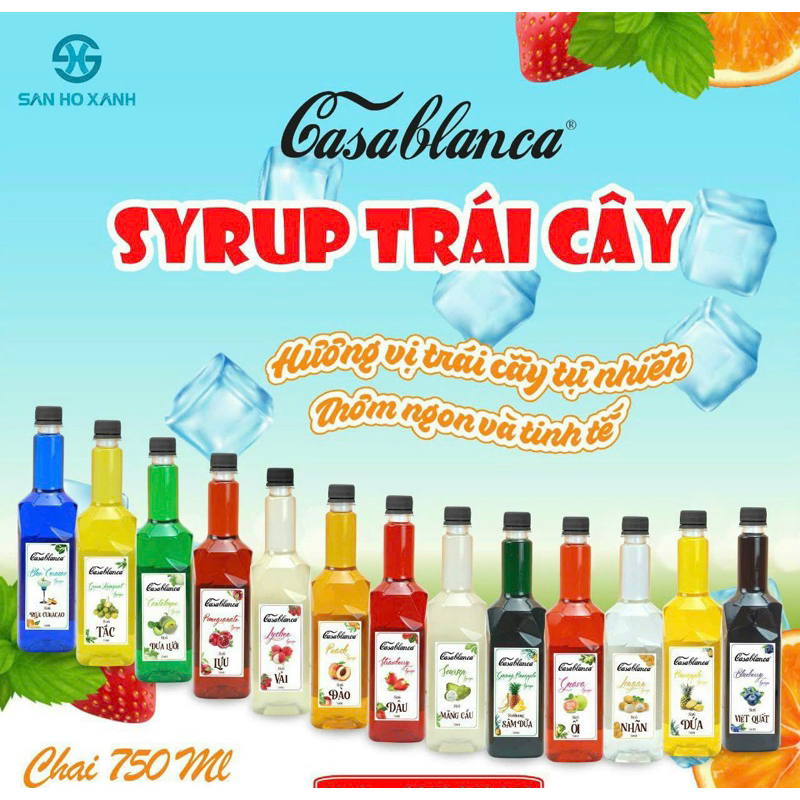 Siro Casablanca Chai 750ml - Syrup Làm Trà Trái Cây Đủ Các Mùi Vị ...