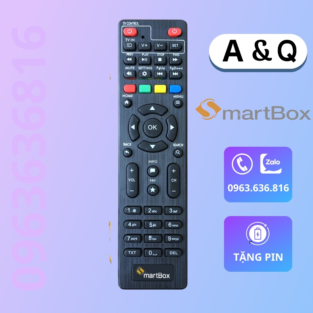 Remote đầu thu Smartbox - Điều khiển đầu thu mytv VNPT và Fpt play box | Shopee Việt Nam
