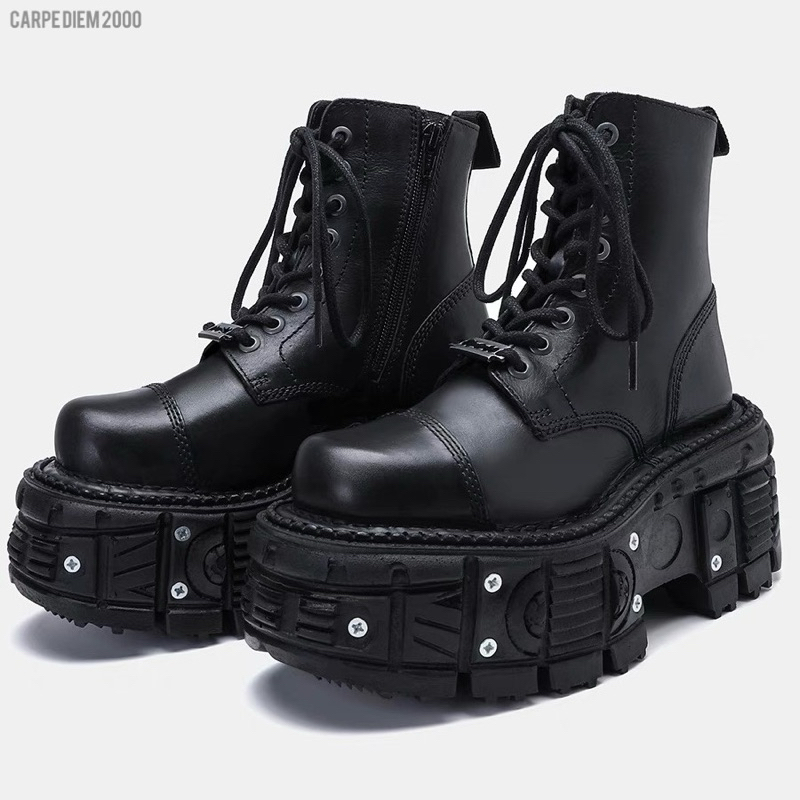 Mid Razor Boots - Giầy bốt cao cổ đế cao 6cm tăng chiều cao phong cách ...