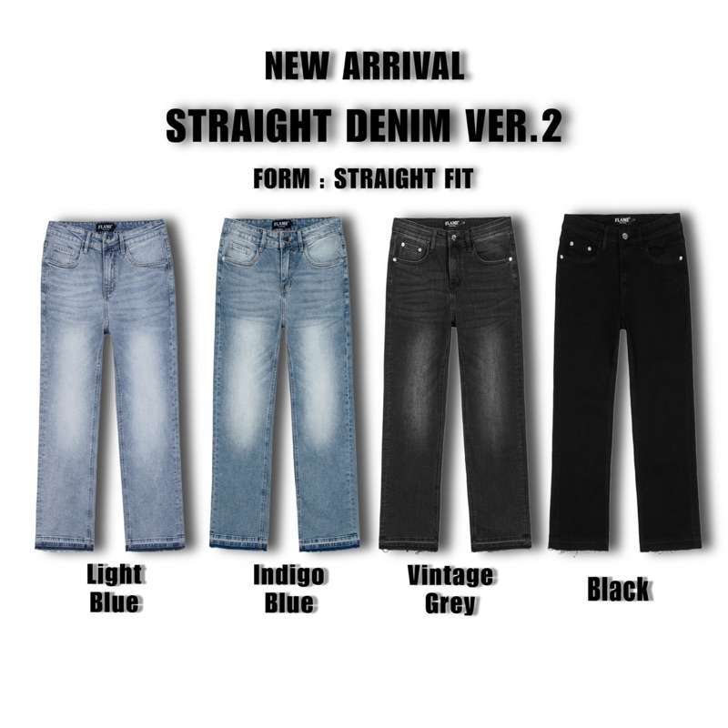 𝑺𝑻𝑹𝑨𝑰𝑮𝑯𝑻 𝑫𝑬𝑵𝑰𝑴 𝑽2 - Quần Jeans Nam Straight Fit Ống Xuông Thẳng ...