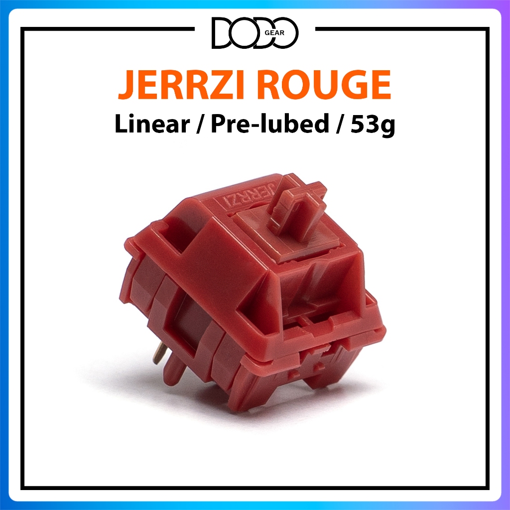 Switch Jerrzi Rouge 5 PIN Linear 53g công tắc bàn phím Switch Jerrzi Rouge màu đỏ son DoDo Gear ...