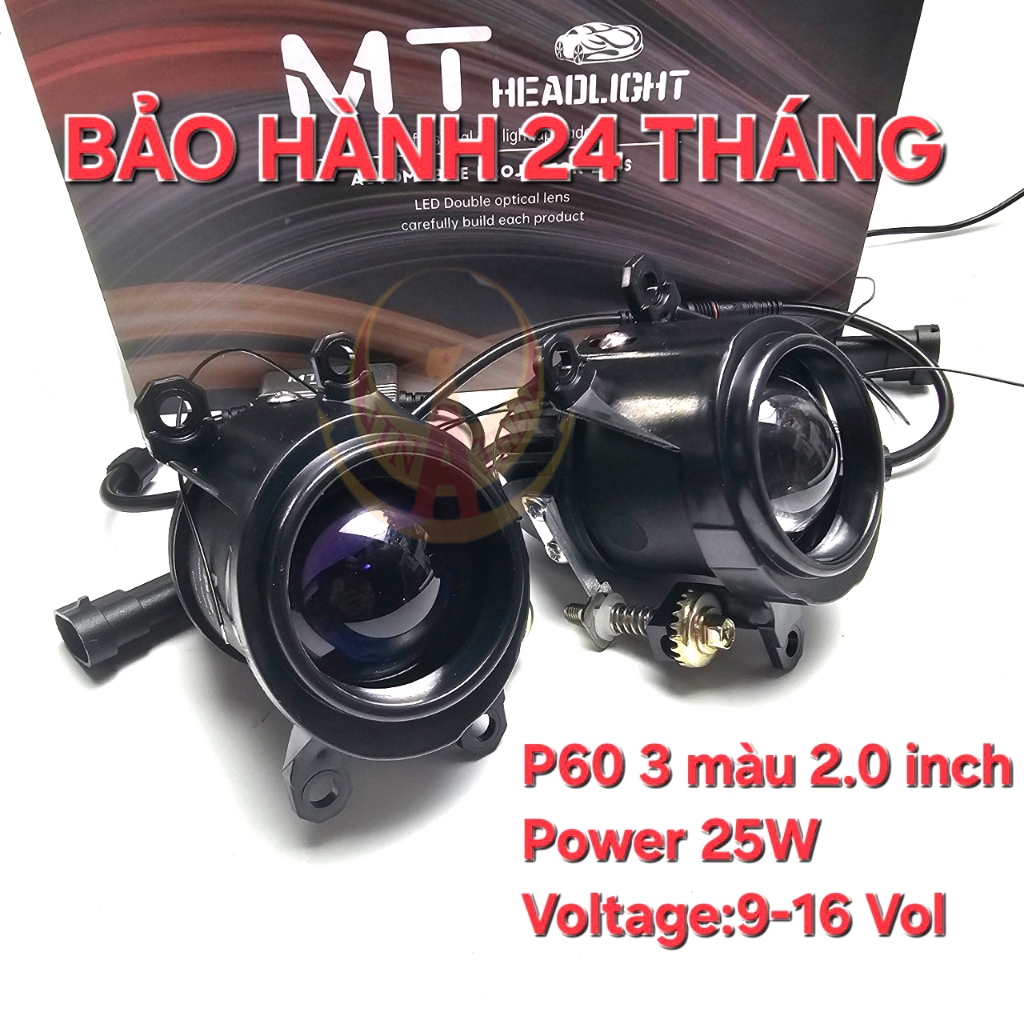 Bi gầm led 2inch 3 màu P60 Lắp ôto, xe máy | Shopee Việt Nam