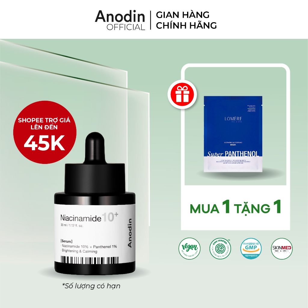 Tinh chất dưỡng trắng và mờ thâm Anodin Niacinamide 10 Plus | Shopee ...