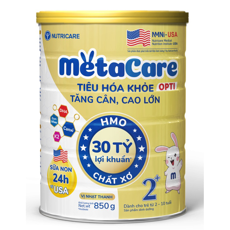 Sữa Nutricare vàng Metacare Opti 2+ loại 850g (mẫu mới) | Shopee Việt Nam