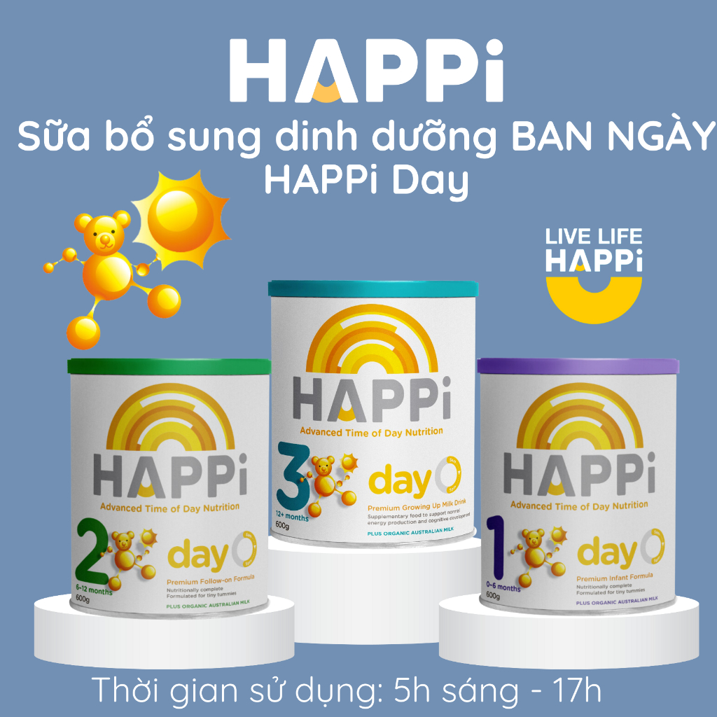 SỮA BỘT HAPPi DAY ÚC CHÍNH HÃNG LON 600GRAM (SỮA NGÀY) | Shopee Việt Nam