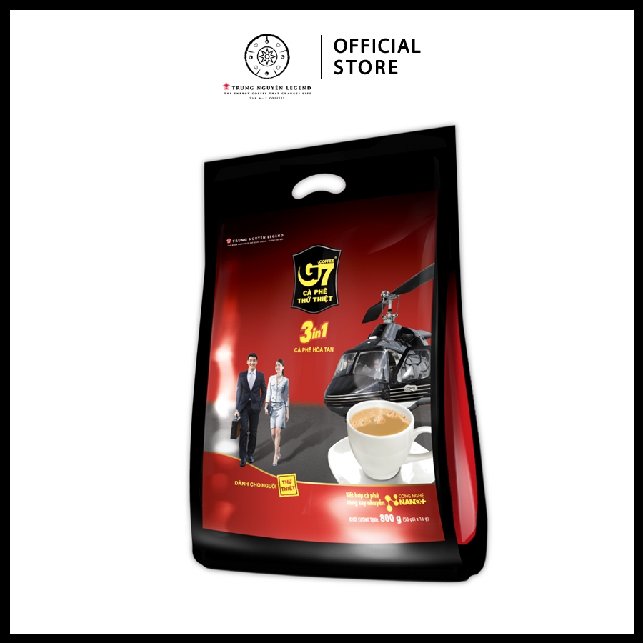 Trung Nguyên Legend - Cà phê sữa hòa tan G7 3in1 - Bịch 50 sachets x 16gr (gói vuông) | Shopee ...