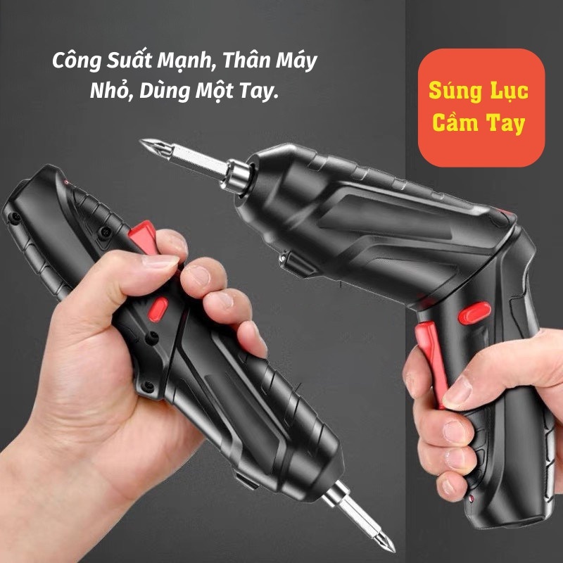 Máy Bắt Vít Cầm Tay 47 Món, Máy Khoan Pin Mini Bắt Vít Đa Năng Gia Dụng ...