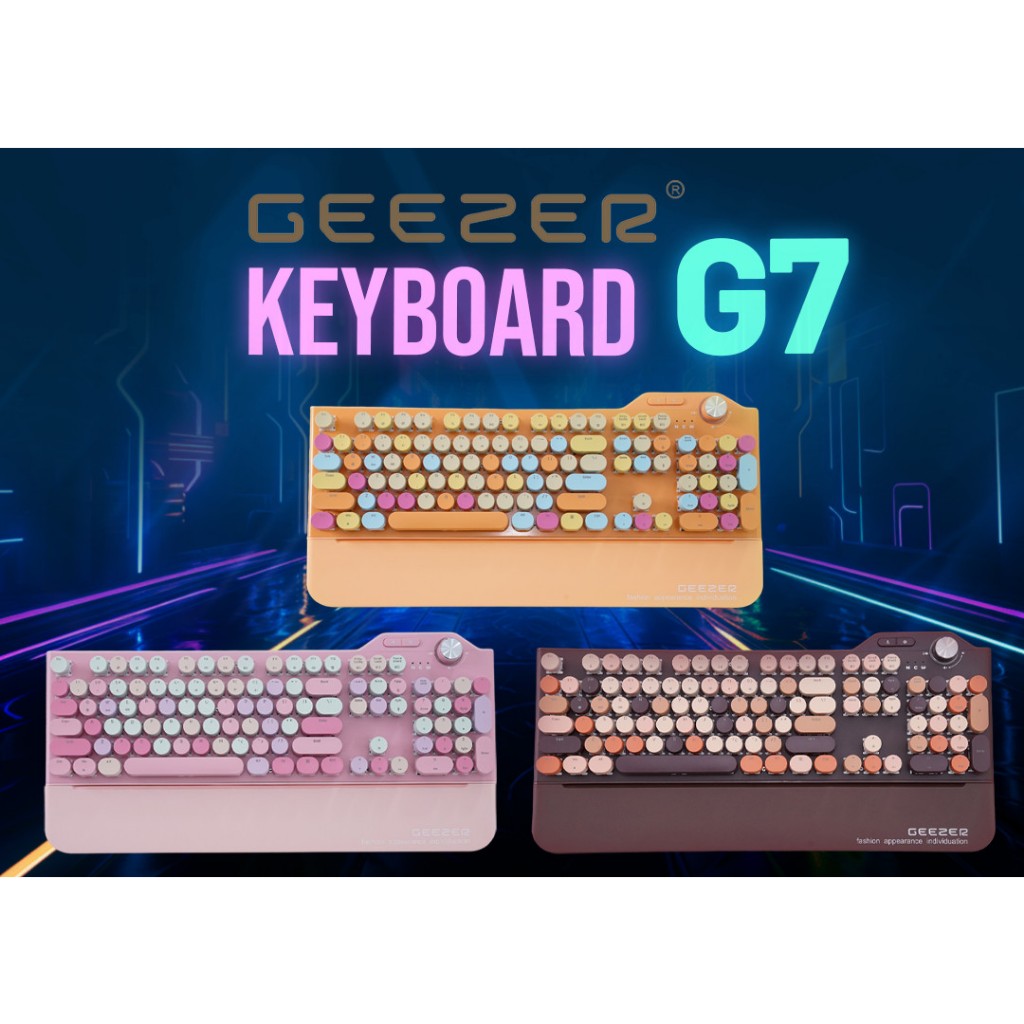 Bàn phím cơ không dây MOFii Geezer G7, kèm lót và kê tay. 3 Chế độ kết ...