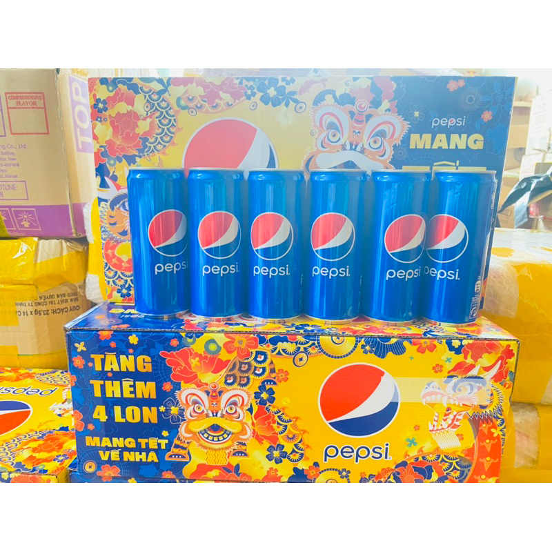 Thùng 24+4 Lon Nước Ngọt Có Gaz Pepsi Lon 320ml/lon(lon xanh) | Shopee Việt Nam