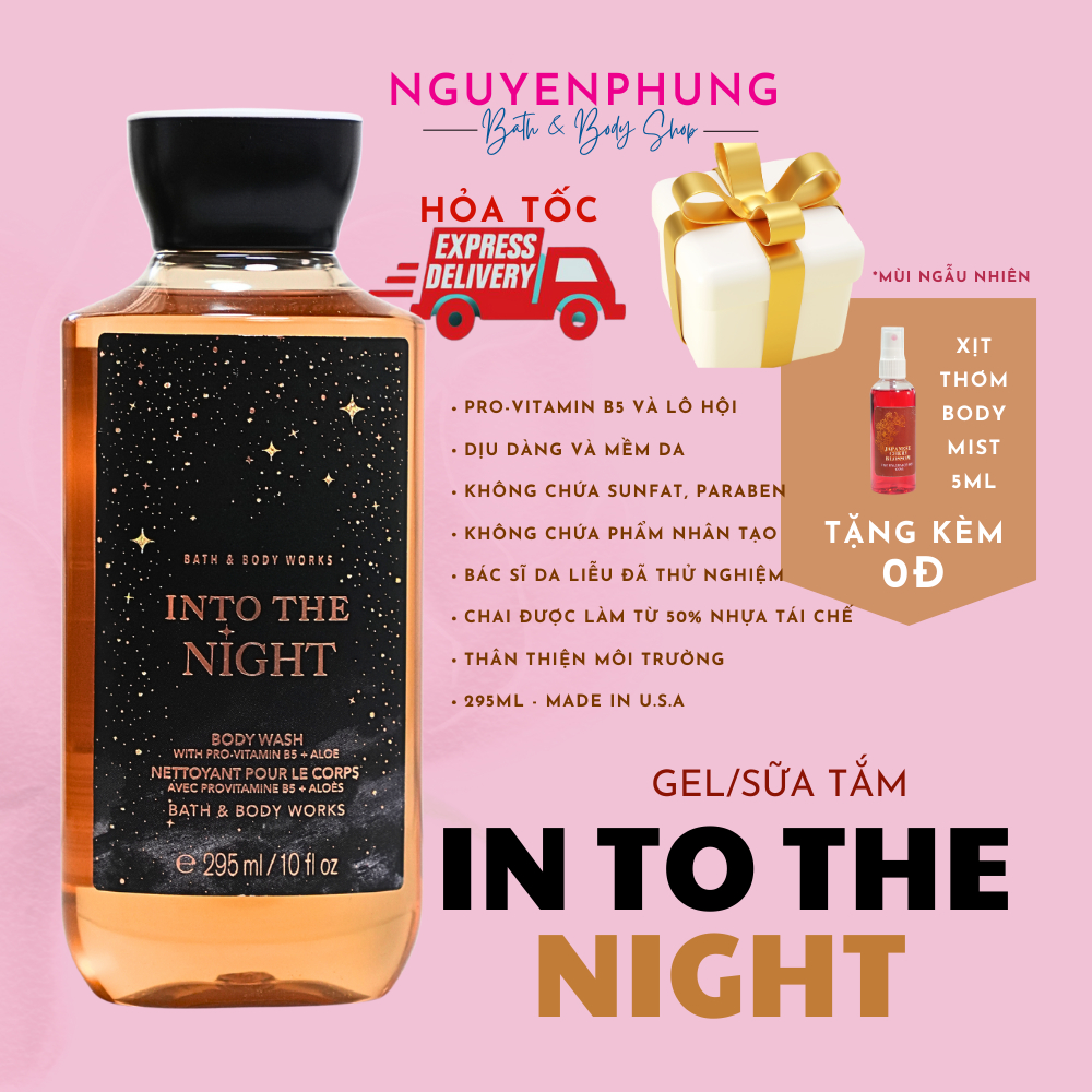 Gel/sữa tắm Into the Night 295ml - Bath and Body Works | Shopee Việt Nam