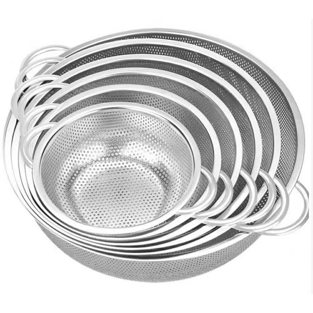 Rổ inox 304 đa năng lỗ lưới nhỏ dày - Rổ tròn inox 304 có 3 chân cao ...