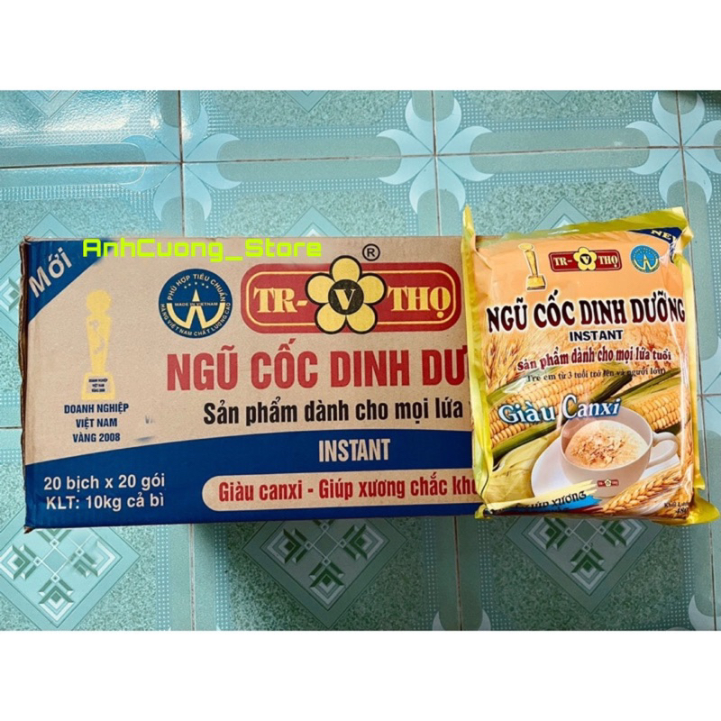 Thùng bột ngũ cốc Trường Thọ 20 bịch x 480g (1bịch 20 gói nhỏ x 24g).. | Shopee Việt Nam