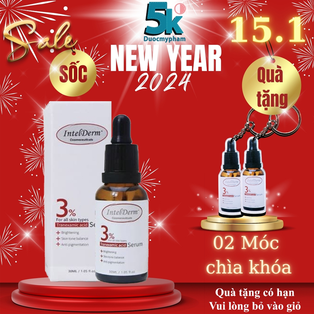 Serum sáng da IntelDerm 3% - Chuyên cấp ẩm phục hồi và mờ thâm nám ...