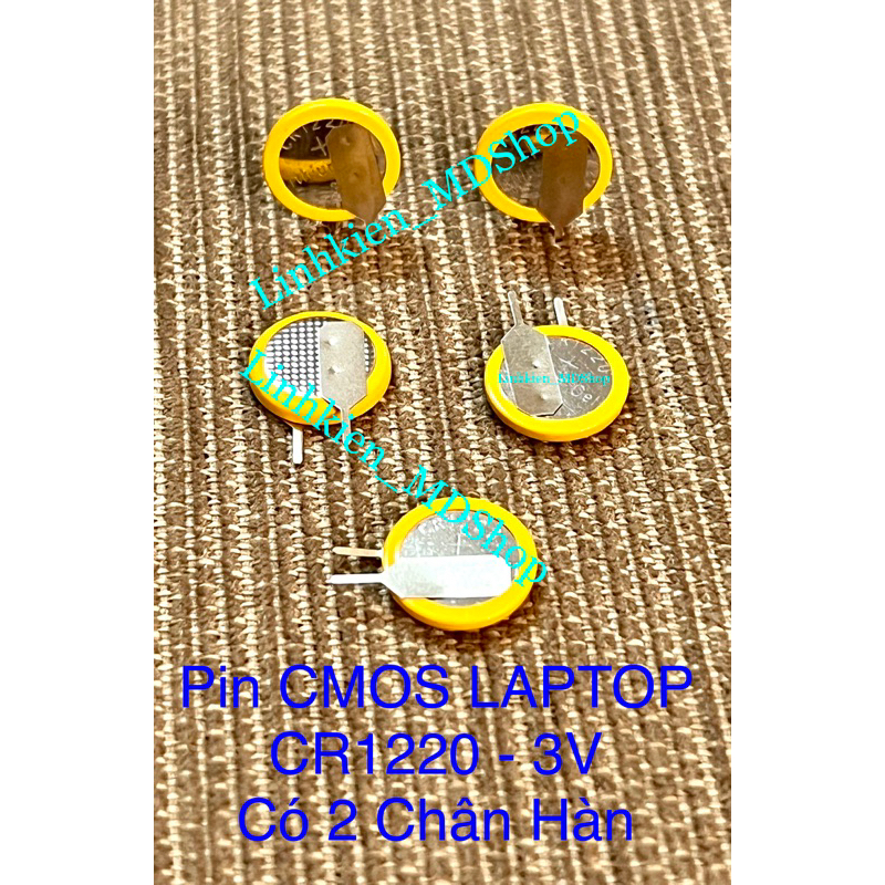 Pin CMOS LAPTOP CR1220-3V ,Có 2 Chân Hàn. Giá bán 2 viên 22k | Shopee ...