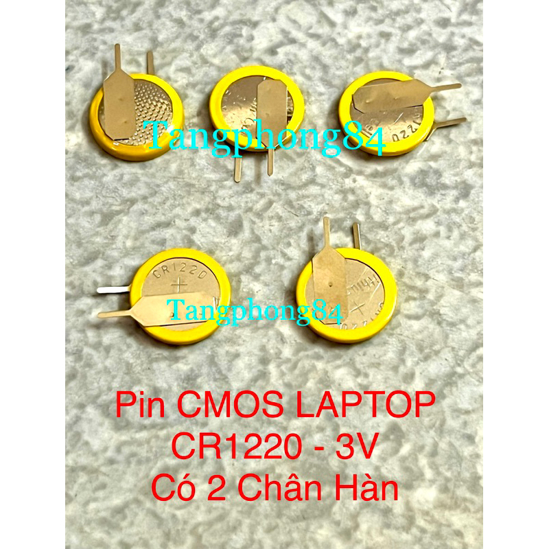 Pin CMOS LAPTOP CR1220-3V ,Có 2 Chân Hàn. Giá bán 2 viên 16k | Shopee ...