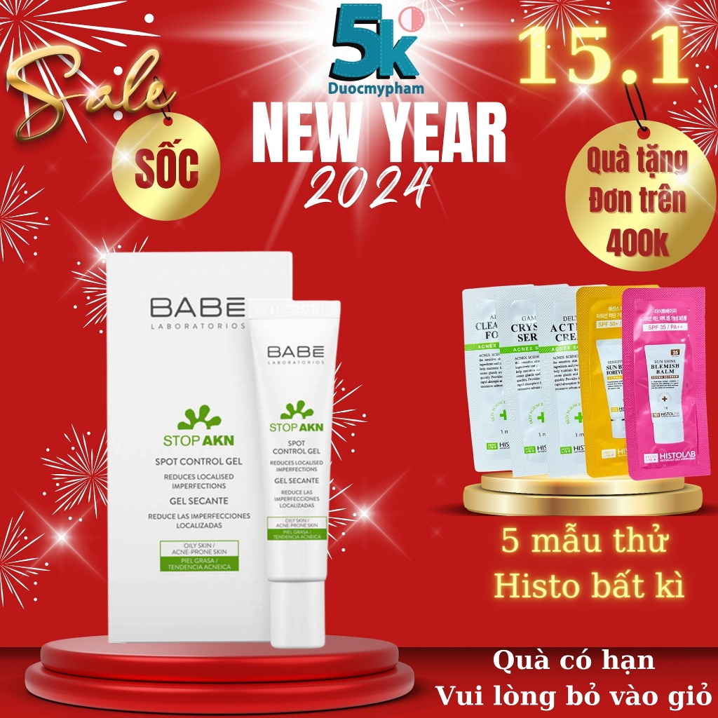 Gel chấm mụn BABÉ STOP AKN Spot Control Gel 8ml | Shopee Việt Nam