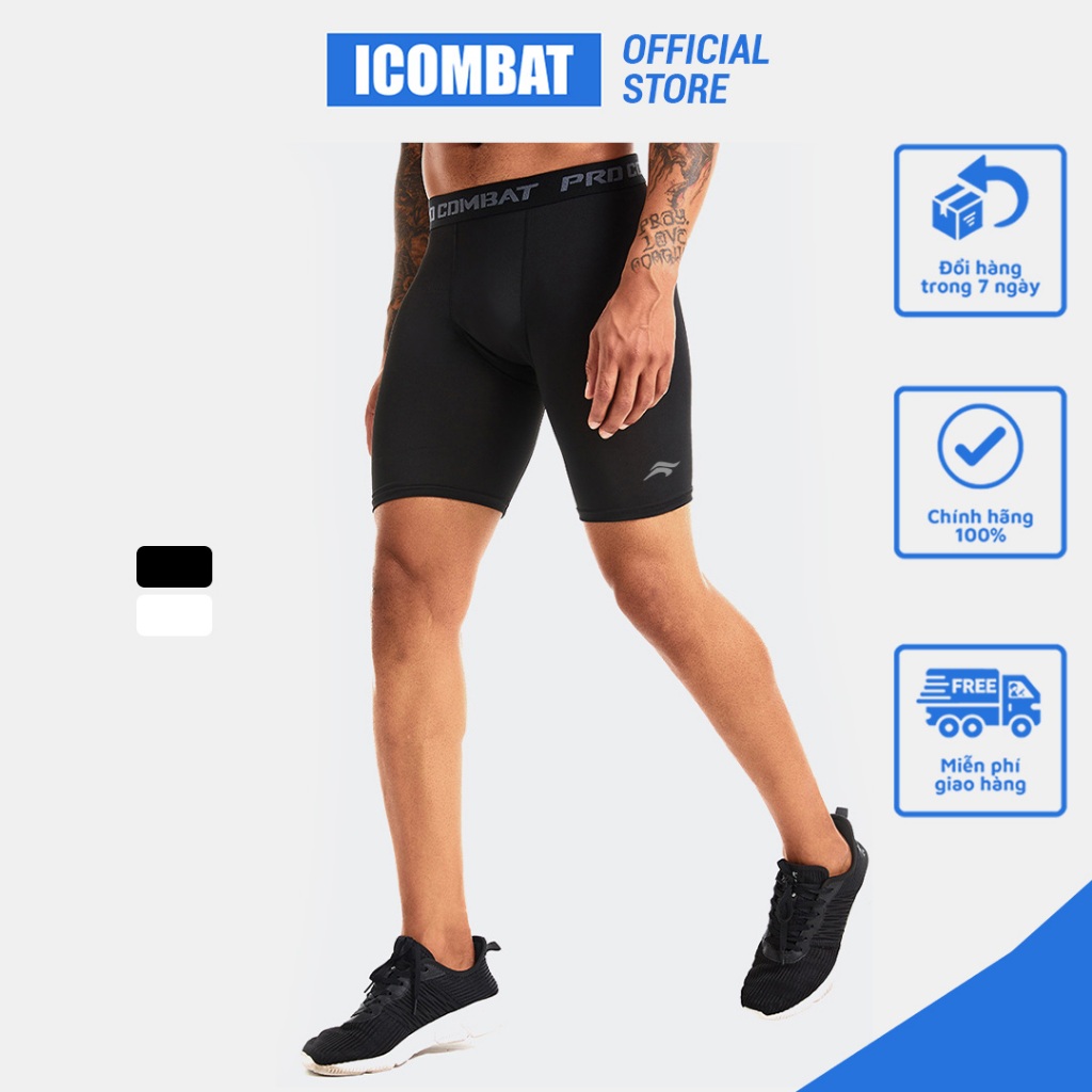 Quần short bó PRO COMBAT tập gym cho nam legging Techfit Coolmax | Shopee Việt Nam