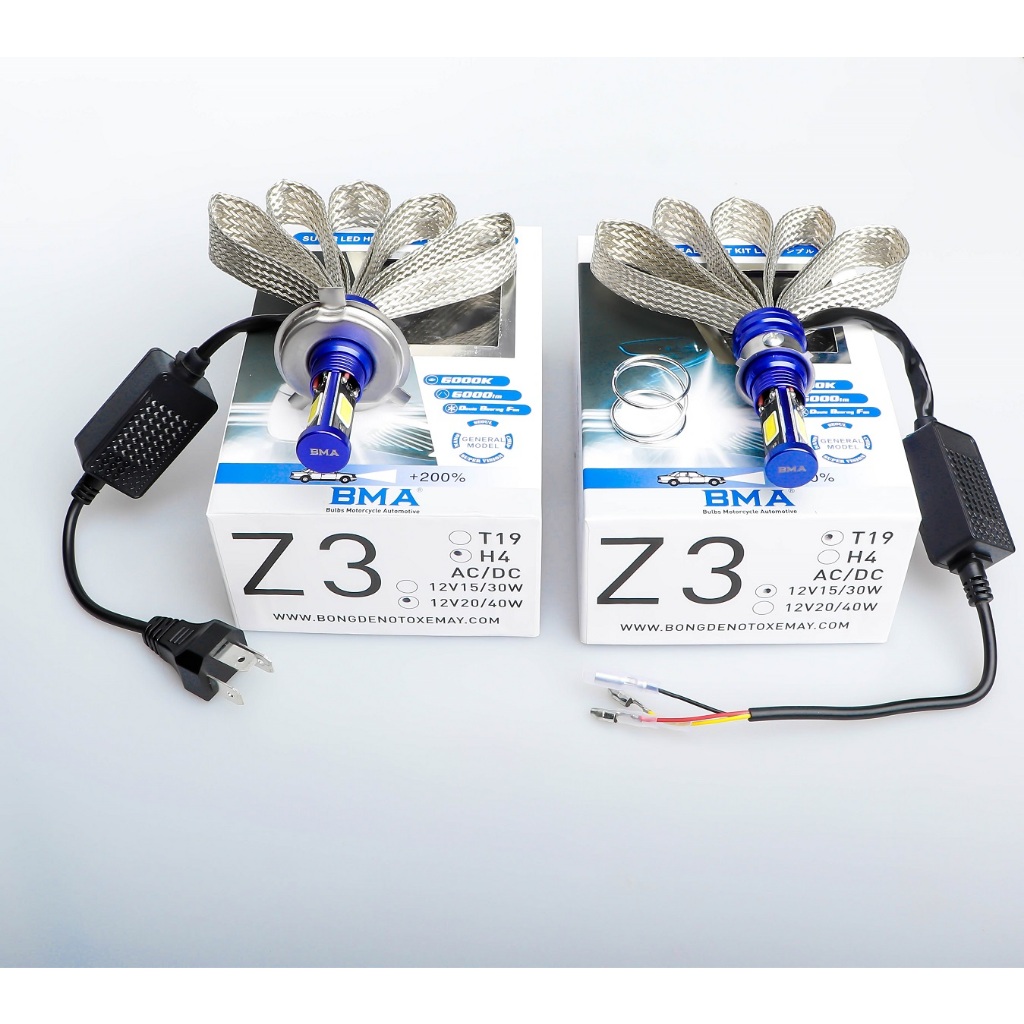 Đèn Pha LED Xe Máy Z3, Chính Hãng BMA, Bảo Hành 12 Tháng, Pha Cos Chuẩn, Chân M5 - H4, Dùng Được ...