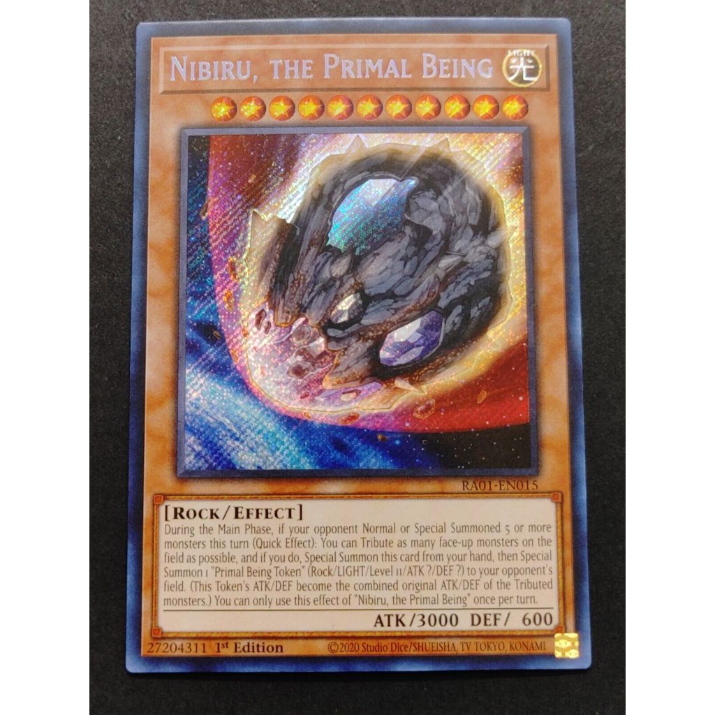 Thẻ bài YUGIOH - Nibiru, the Primal Being - RA01-EN015 - Secret Rare - Effect Monster | Shopee ...