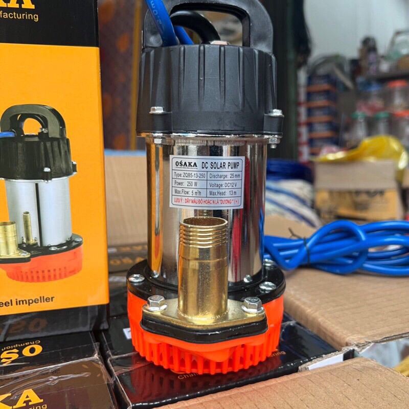 Bơm Chìm Dùng Điện 12V Công Suất 250W Cánh Bằng Inox | Shopee Việt Nam