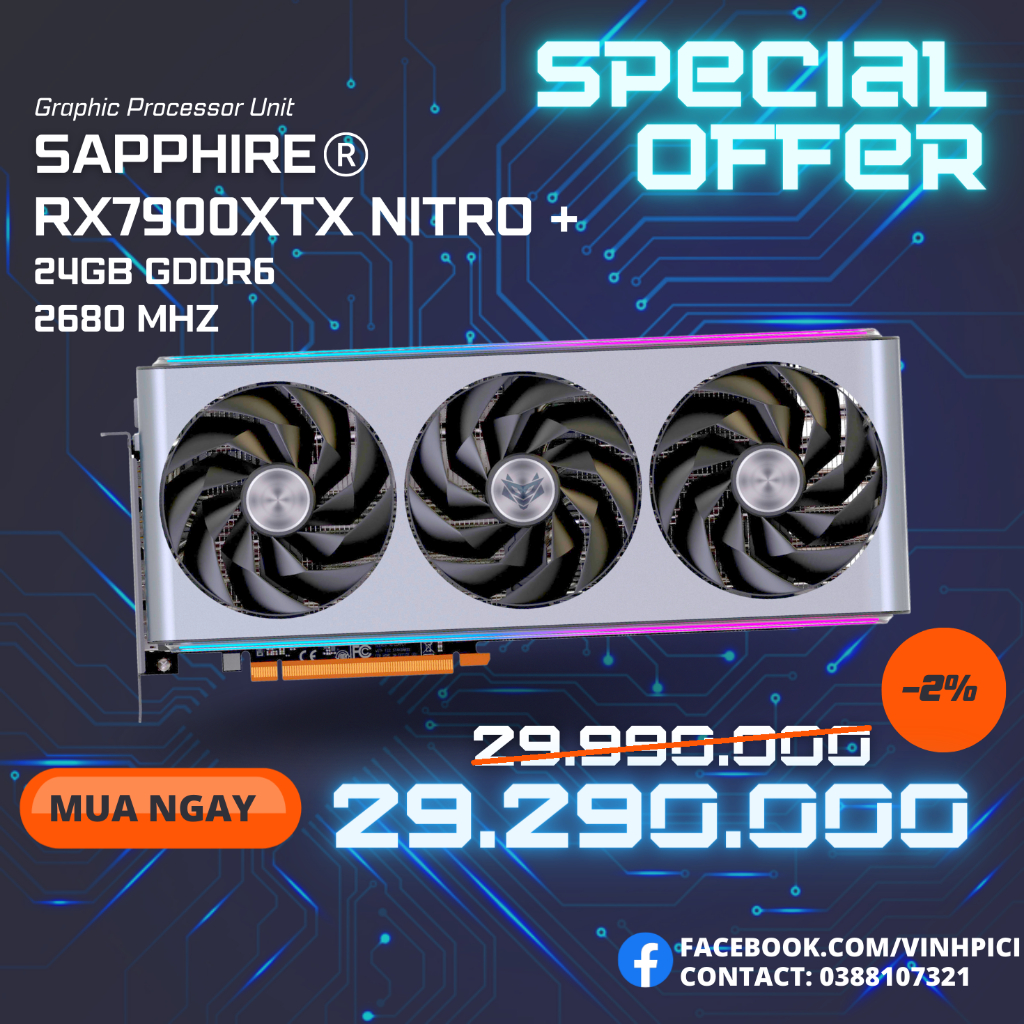 Card màn hình SAPPHIRE RX 7900XTX NITRO + VAPOR-X [NEW] | Shopee Việt Nam