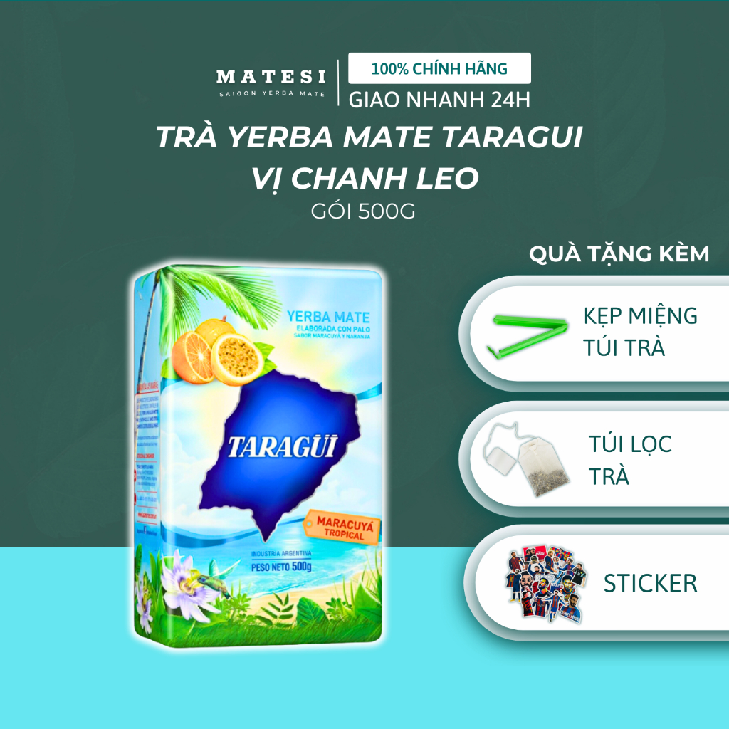 [HCM Yerba Mate] VỊ CHANH LEO 500g - TARAGUI MARACUYÁ TROPICAL - Trà ...