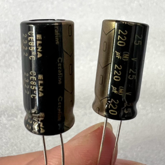 Tụ Elna Cerafine 25V 220UF , 25V220UF , 220UF25V , 220UF 25V ( 10x20mm ...