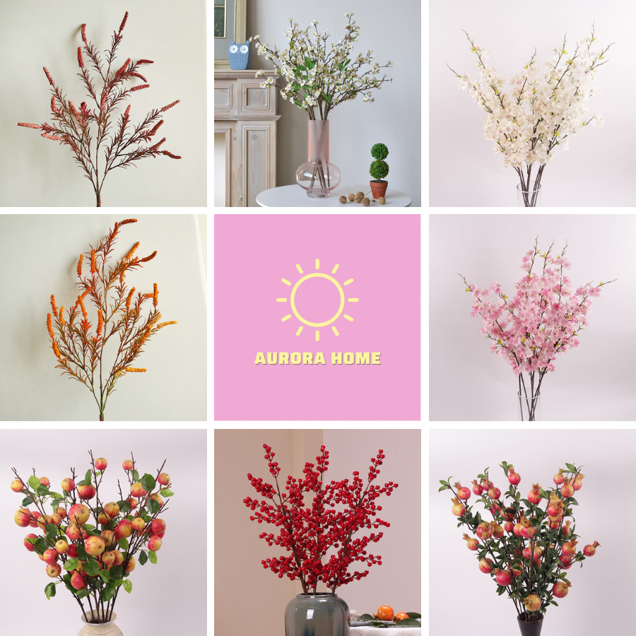 Tổng hợp hoa decor ngày Tết - Hoa giả decor nghệ thuật | Aurora Home ...