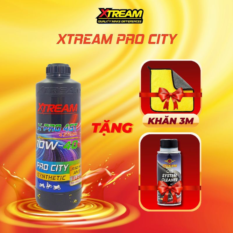 [Tặng 1 chai xúc động cơ và khăn 3M] Nhớt Xtream Pro City | Shopee Việt Nam