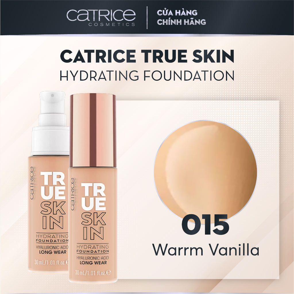 Kem nền dưỡng ẩm Catrice True Skin Hydrating Foundation cấp ẩm và che ...