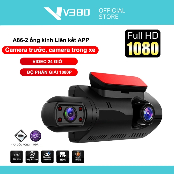 V380 MAX Camera hành trình A86 ô tô 24 giờ Taxi hình ảnh chiều ghi hình ...