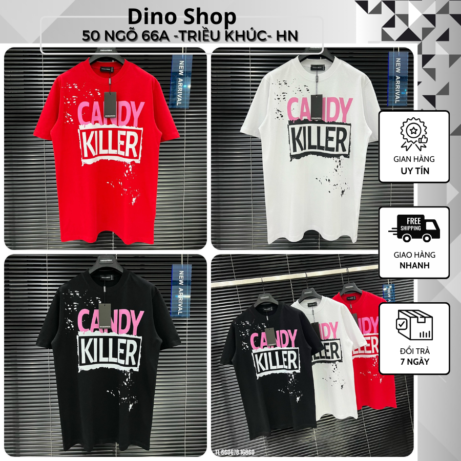 Áo Phông Nam DSQ In Chữ Vảy Sơn Chất Cotton Siêu Đẹp - Áo Thun Nam Candy Killer Siêu Đẹp ...