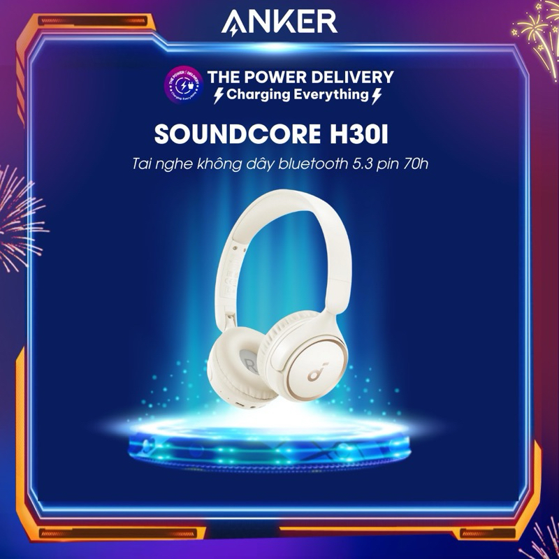 Tai nghe không dây Anker Soundcore H30i A3012 nghe nhạc 70 giờ, bluetooth 5.3, kết nối ứng dụng ...