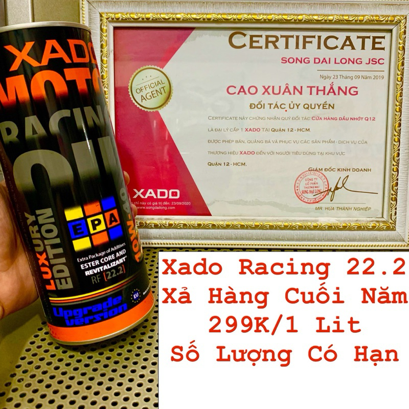 Xado Racing V3 22.2 + RED BOOST - Dầu Nhớt Cao Cấp XADO LUXURY MOTO ...