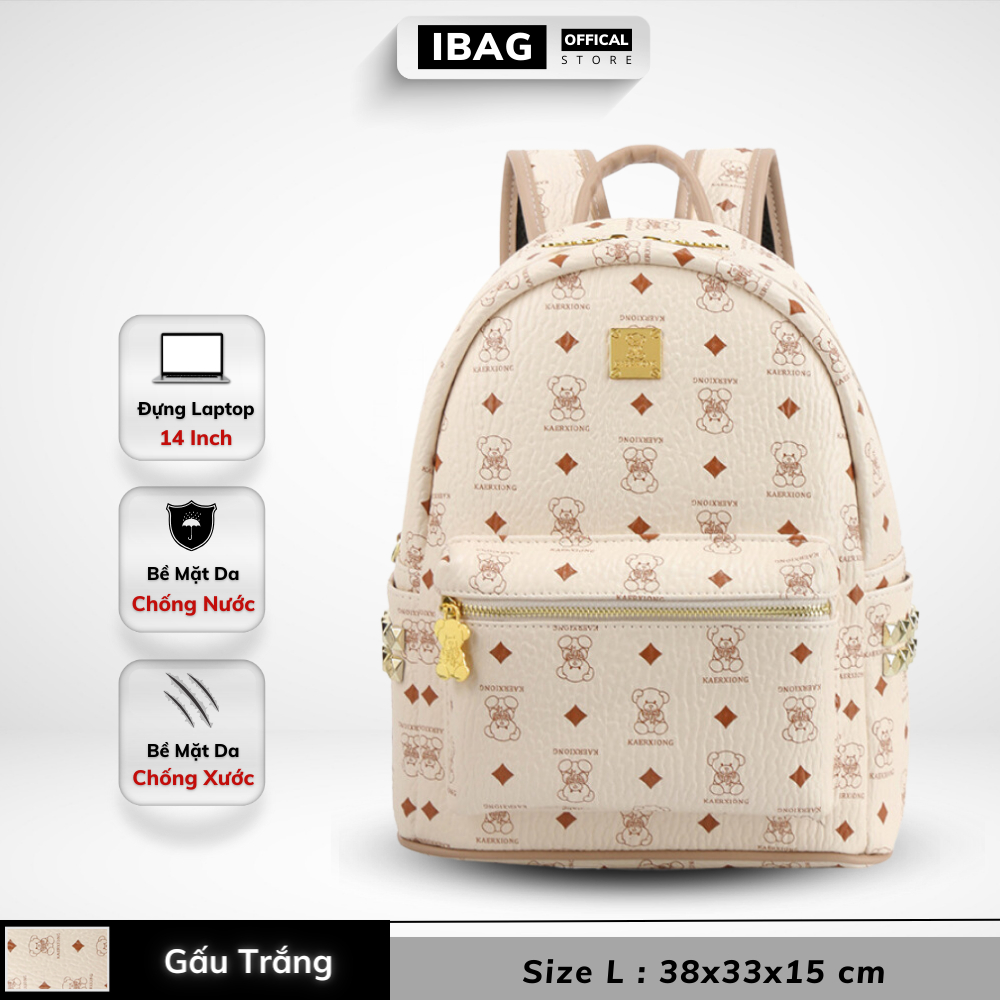 Balo Da Đi Học IBAG Balô Da Thời Trang Nam Nữ Cặp Da Pu Cao Cấp Ba Lo Da Cặp Đi Học Ulzzang Balo ...