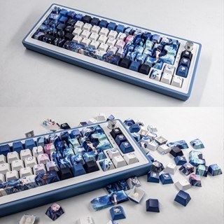Keycap Genshin Impact Furina Focalors thick PBT xuyên led in dyesub 5 ...