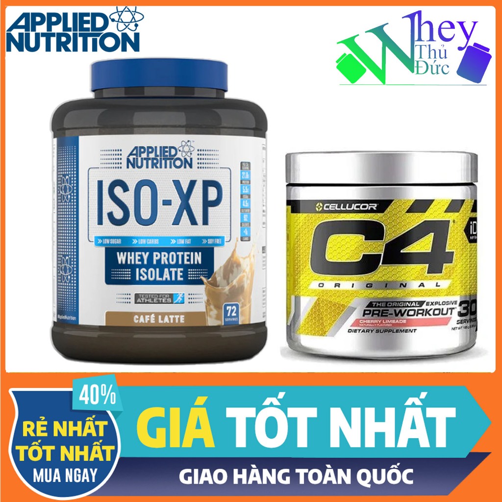 Combo Whey Isolate Iso Xp + C4 Pre Workout Applied Nutrition - Sữa tăng ...