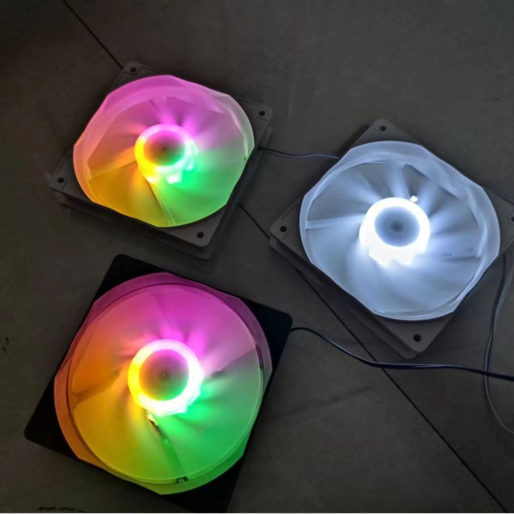 Fan case led RGB - Quạt tản nhiệt khung trắng/đen, bản cao cấp cứng cáp ...