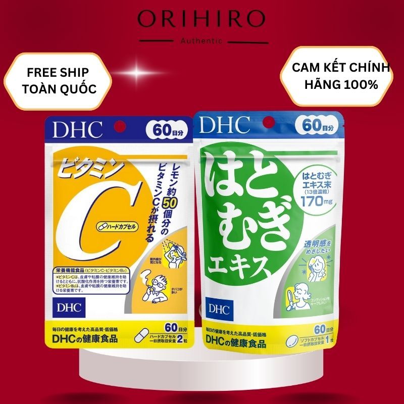 COMBO Vitamin C DHC 120 viên & Trắng da 60 viên Nhật Bản [60 NGÀY] giúp trắng sáng da, cấp ẩm ...