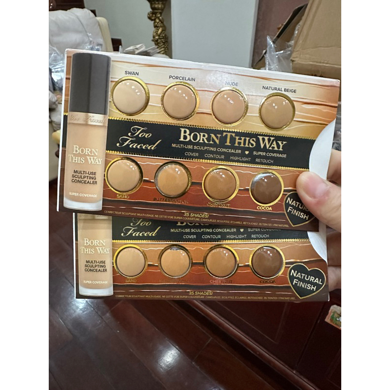 Sample kem che khuyết điểm Too Faced born this way multi-use sculpting ...